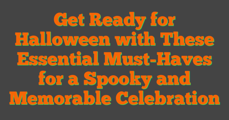 Get Ready For Halloween With These Essential Must-Haves For A Spooky ...