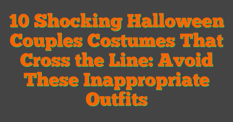 10 Shocking Halloween Couples Costumes That Cross The Line: Avoid These ...