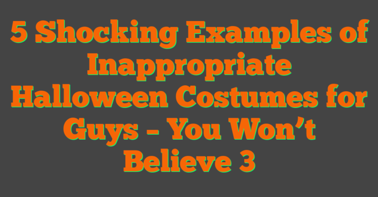 5 Shocking Examples Of Inappropriate Halloween Costumes For Guys - You ...