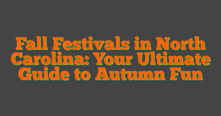 Fall Festivals In North Carolina: Your Ultimate Guide To Autumn Fun