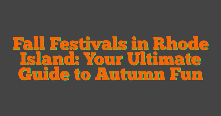 Fall Festivals In Rhode Island: Your Ultimate Guide To Autumn Fun